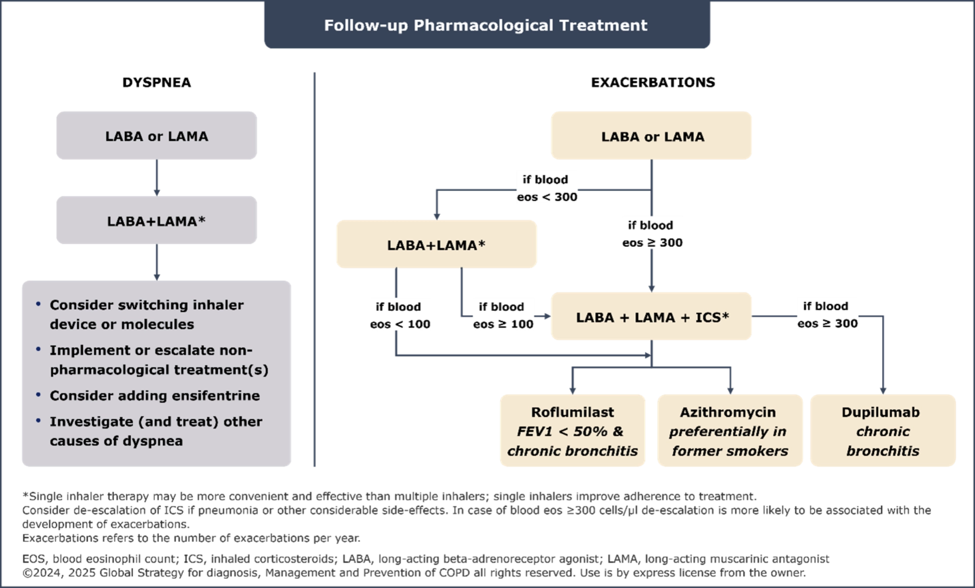 Comprender los cambios en el informe GOLD EPOC de 2024 a 2025
